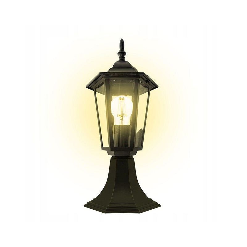 Felinar vintage, pentru exterior, IP44, LED 60W, aluminiu si sticla