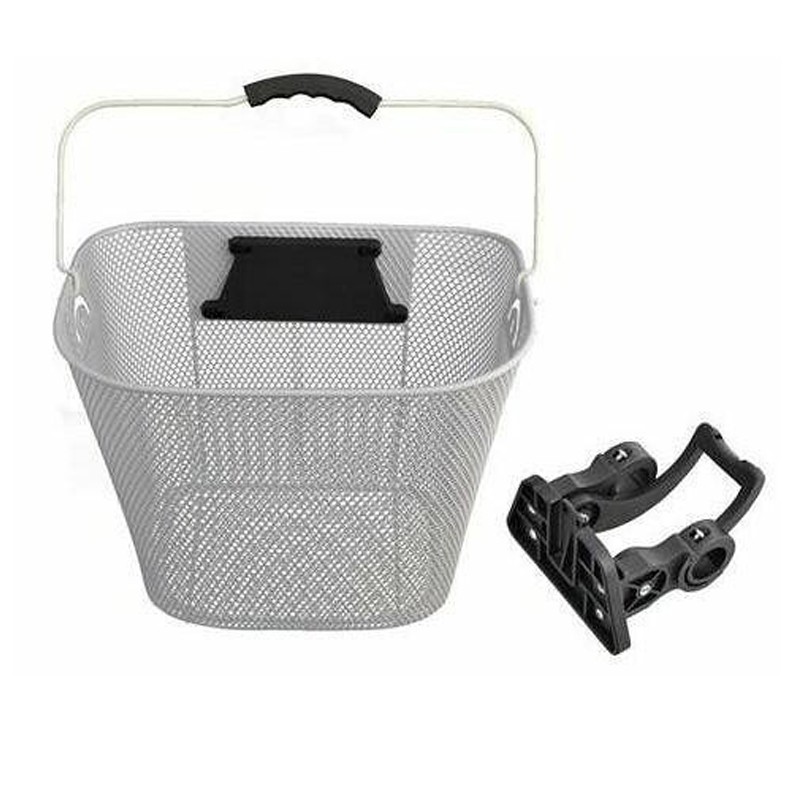 Cos metalic pentru bicicleta, detasabil, 34 x 25 x 27 cm, alb