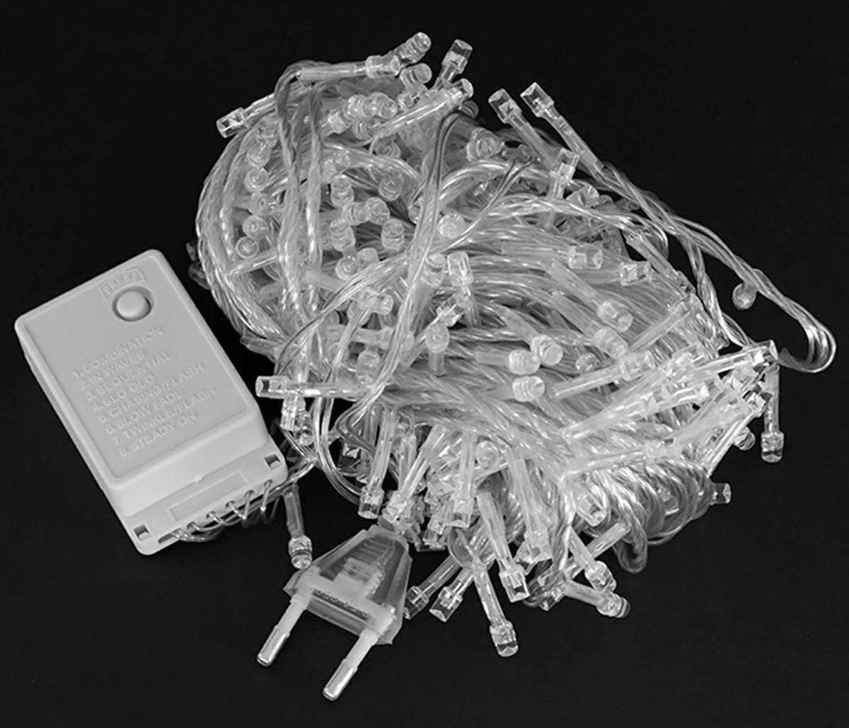 Instalatie LED RGB de Craciun, 300 becuri, 15,5 m, 5W, 230V