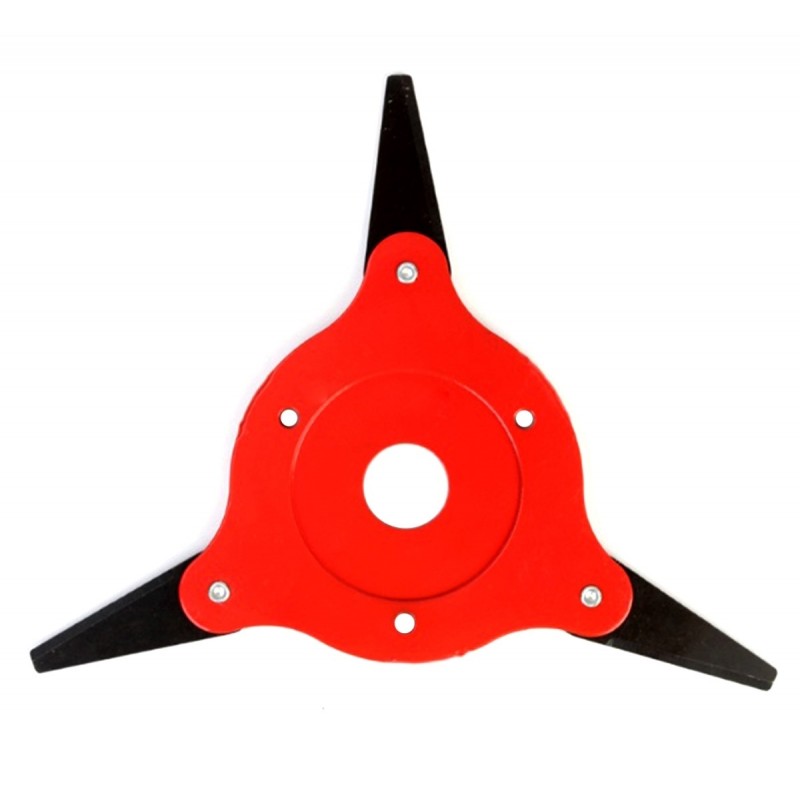 Disc motocoasa, 3 muchii de taiere, duritate 65Mn, rosu negru
