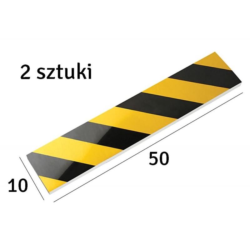 Set protector auto garaj, 2 bucati spuma polietilena, negru/galben