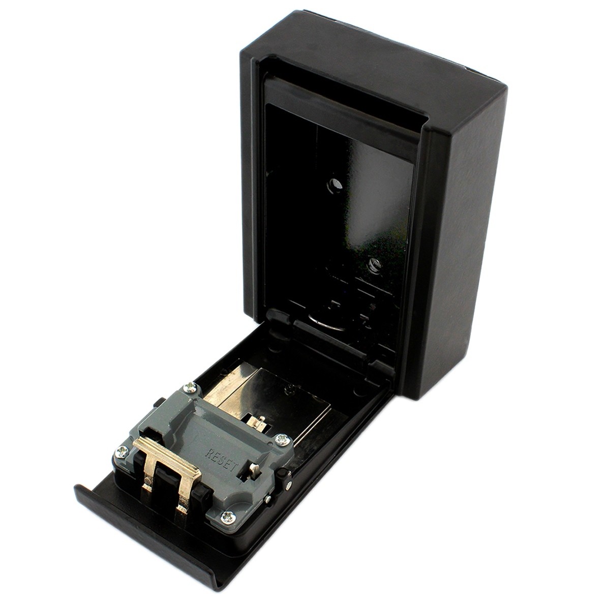 Seif chei, cod 4 cifre, prindere perete, 12 x 8,7 x 4cm, negru