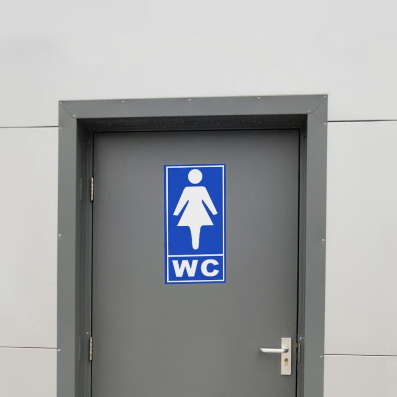 Semn informare fosforescent WC femei
