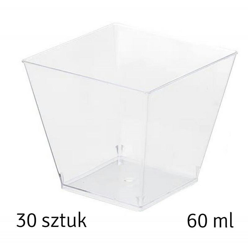 Set 30 cupe pentru inghetata, 60ml, transparent, 4,8 m x 4,8 x 4,6 cm