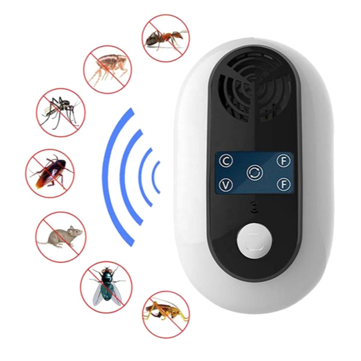 Aparat anti-insecte 5W, unde ultrasonice, 2 moduri functionare, 230V