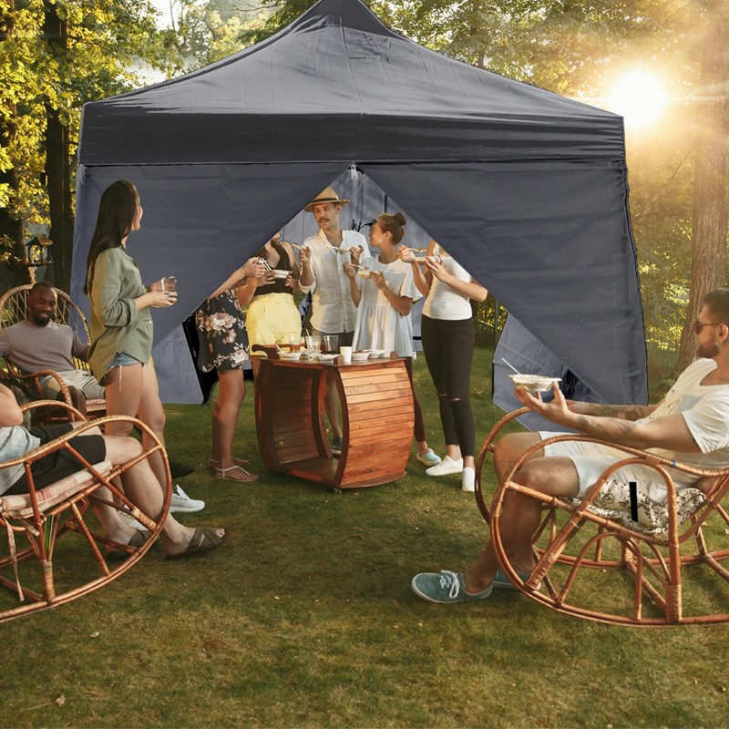 Cort de gradina quick ten, 6x3x3 m, 3 pereti, montare rapida, otel ...