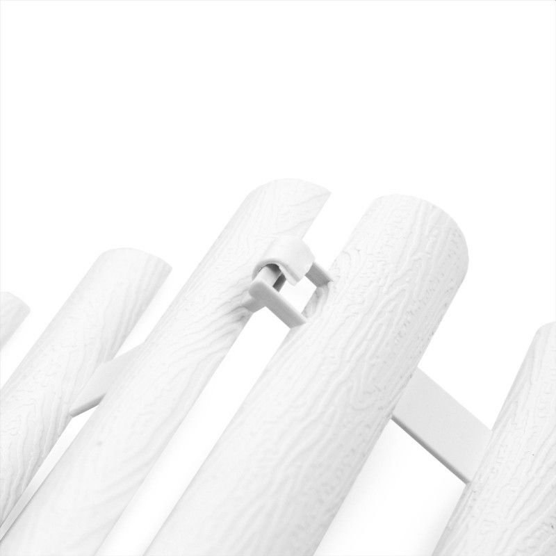 Gardulet decorativ de gradina, separator flori, 60.5x32.5 cm, alb