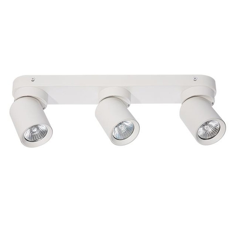 Aplica de tavan, 3 spoturi LED reglabile, 35W, cadru aluminiu, alb mat