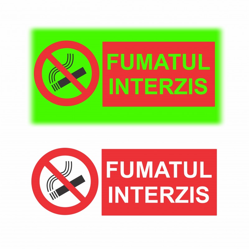 Indicator fosforescent Fumatul interzis