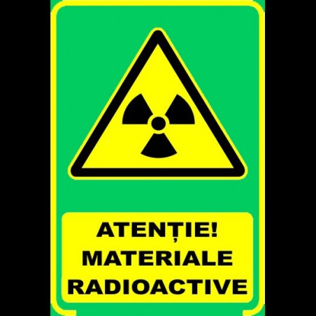 Semn fosforescent Pericol Radioactiv