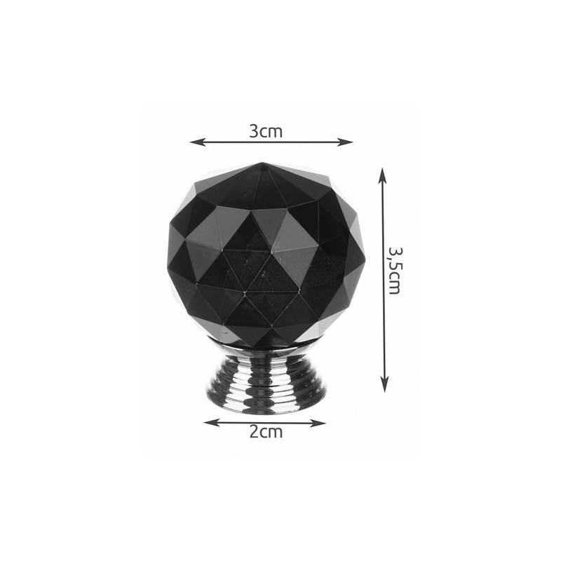 Buton mobilier, aspect elegant, cristal K9, suruburi incluse