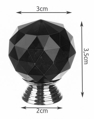 Buton mobilier, aspect elegant, cristal K9, suruburi incluse