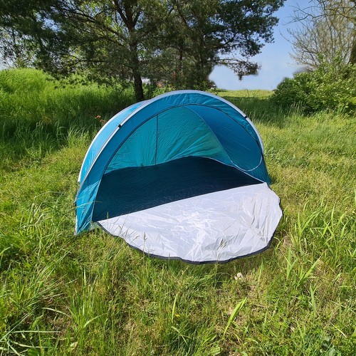 Cort pentru plaja, protectie UV, inchidere cu fermoar, 2x1,2x1,1 m