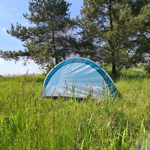 Cort pentru plaja, protectie UV, inchidere cu fermoar, 2x1,2x1,1 m