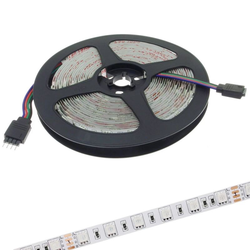 Banda LED 12V, 300 LED-uri RGB, lungime 10 m, utilizare in interior