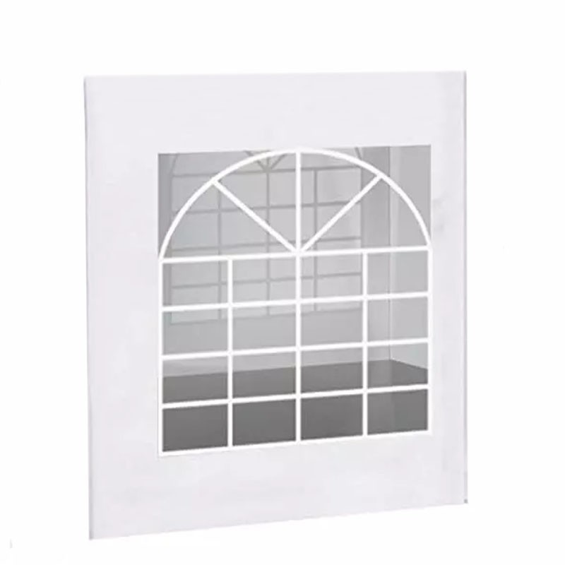 Perete lateral cort, cu fereastra, dimensiune 2x2.6 m, PVC, alb