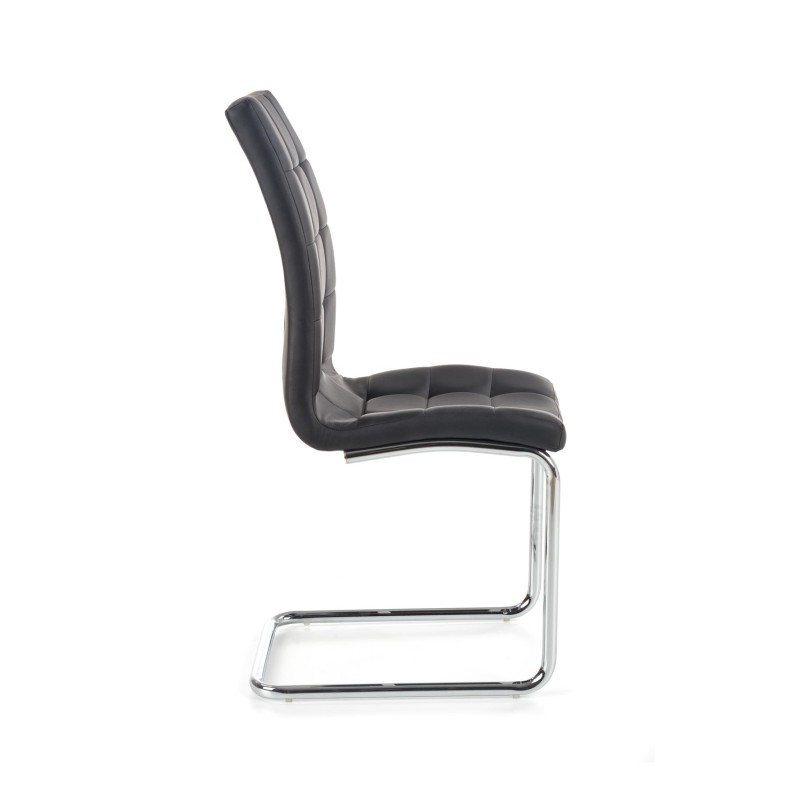 Scaun dining modern, cadru metalic, piele eco, inaltime 103 cm