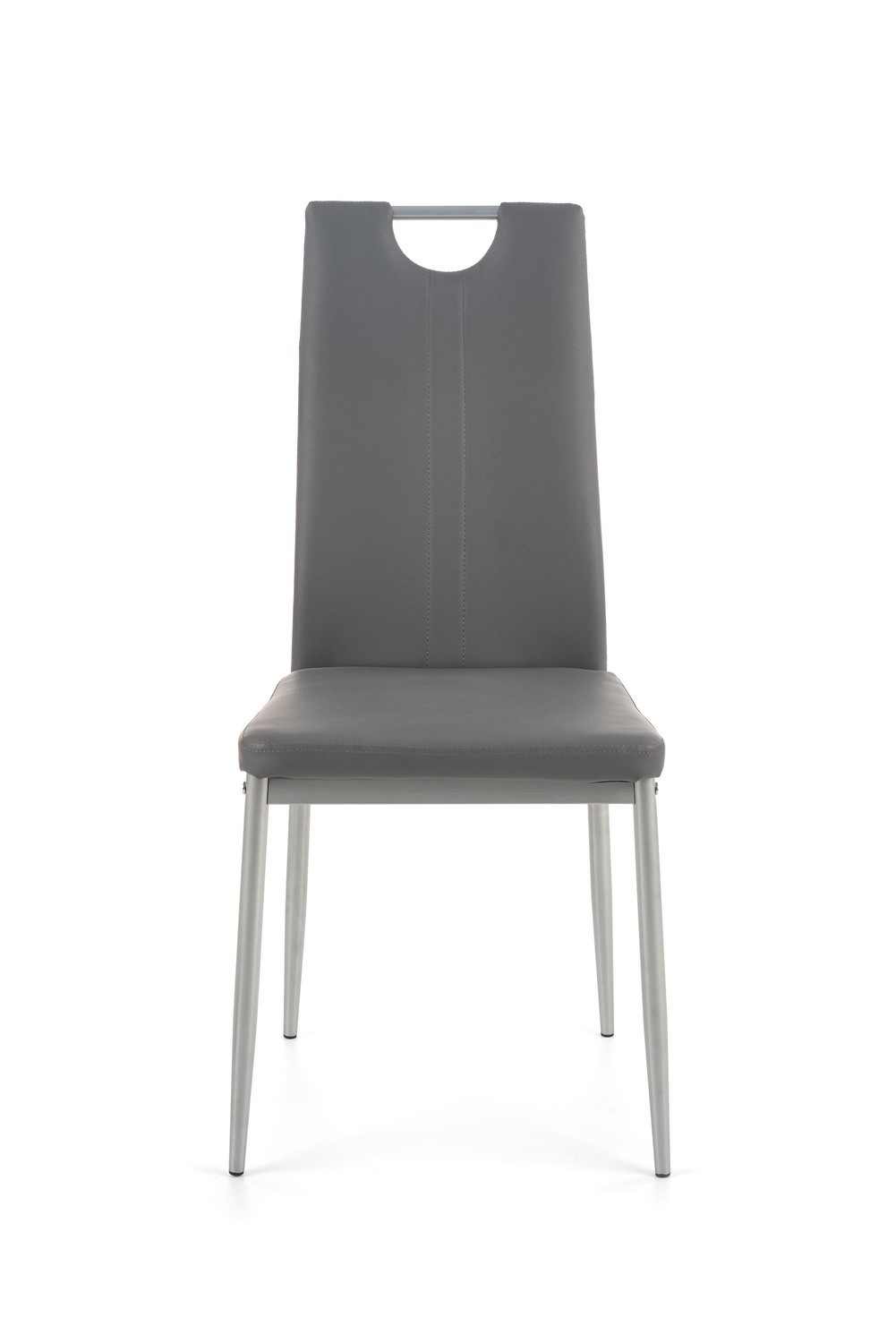 Scaun dining metalic, piele artificiala, latime 44 cm, inaltime 97 cm