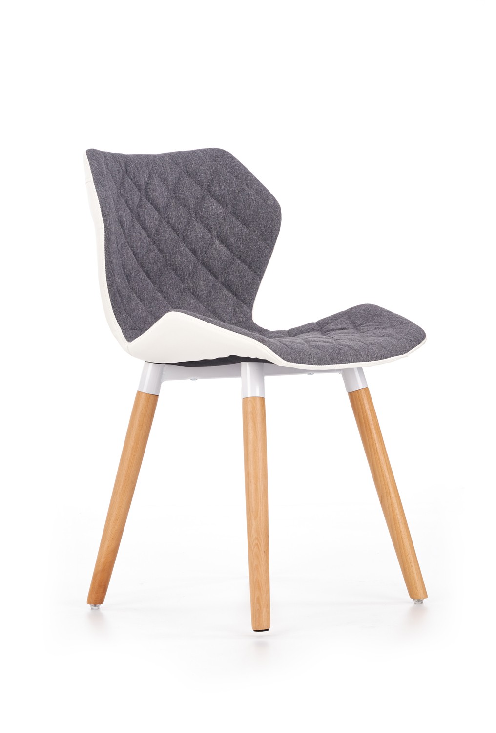 Scaun living, stil scandinav, metal si lemn, tapiterie textila