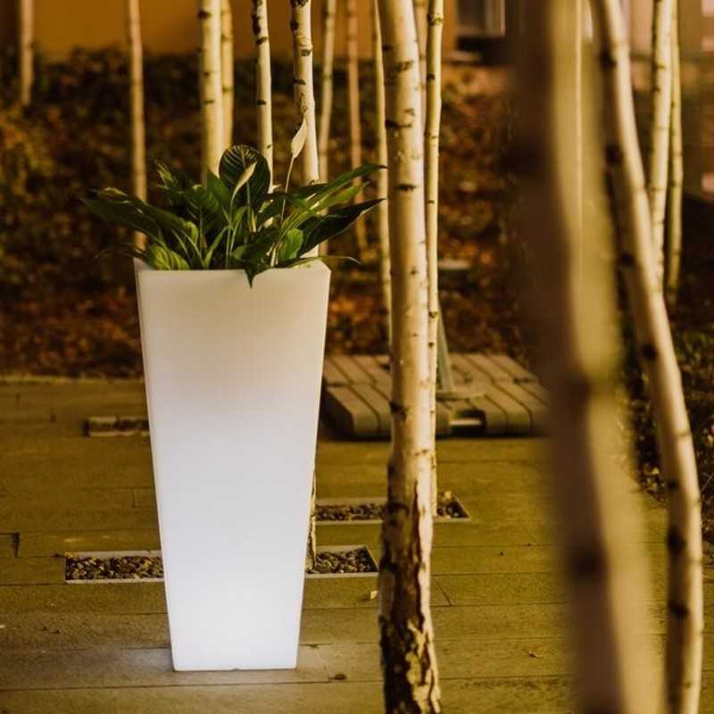 Ghiveci decorativ, LED RGB, 16 culori, telecomanda, 6000k-6500K, alb