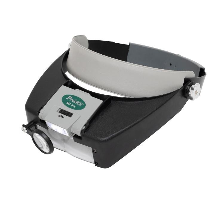 Lupa cu LED si banda pentru cap, reglabila, 3 marimi ale lentilelor