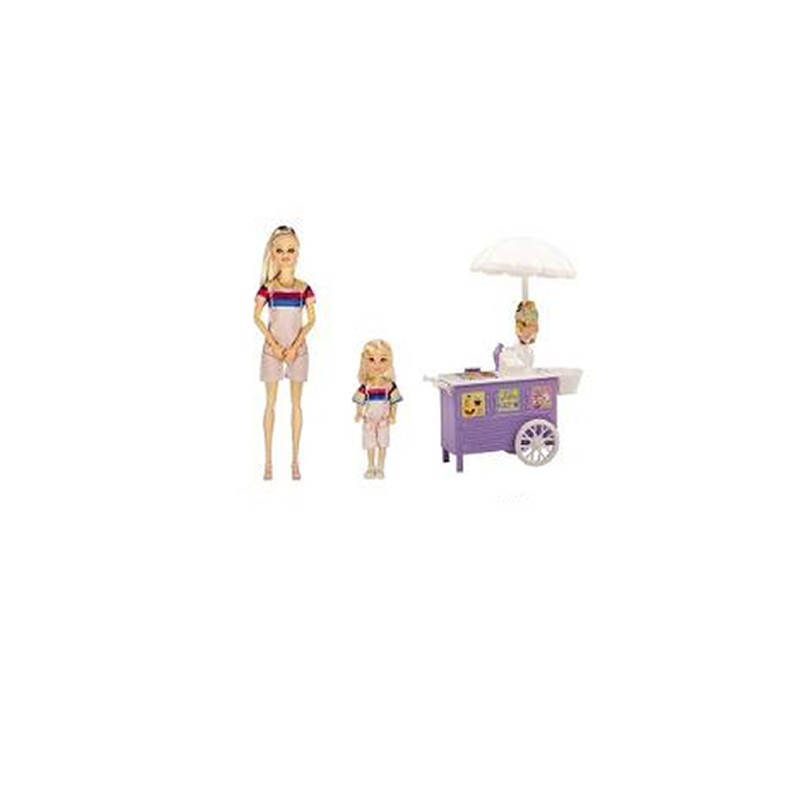 Papusi stand de inghetata, 2 bucati, multicolor