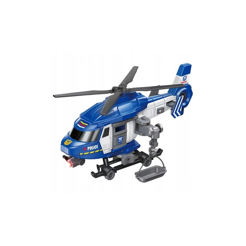 Elicopter de politie, lumini si sunete, accesorii, albastru