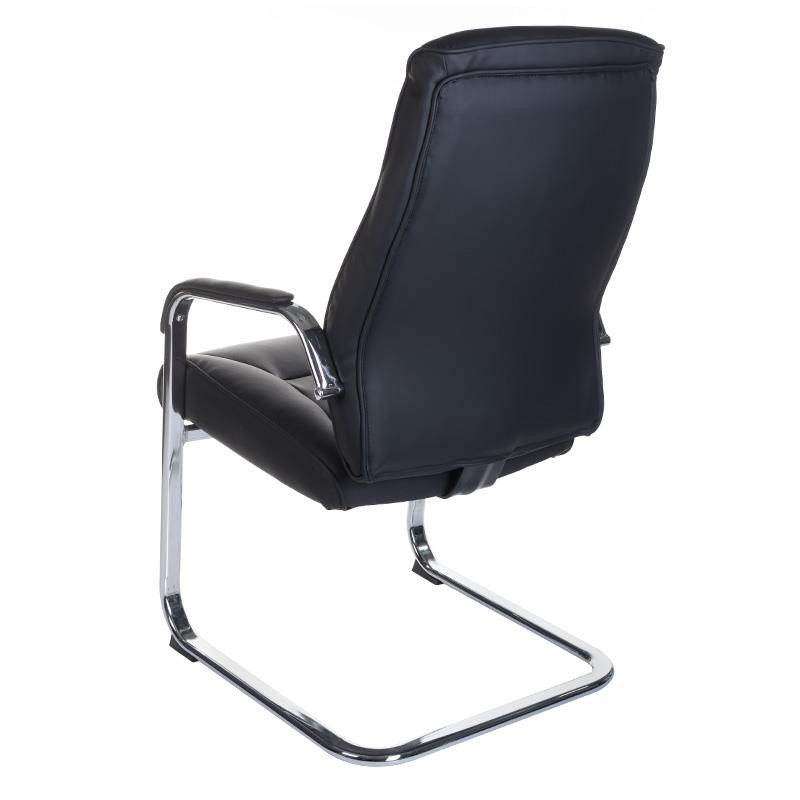 Scaun modern conferinta, tapiterie piele ecologica, negru