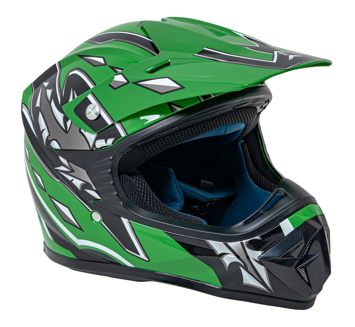 Casca Enduro pentru Cross/ATV, marimea M, orificii ventilatie, verde