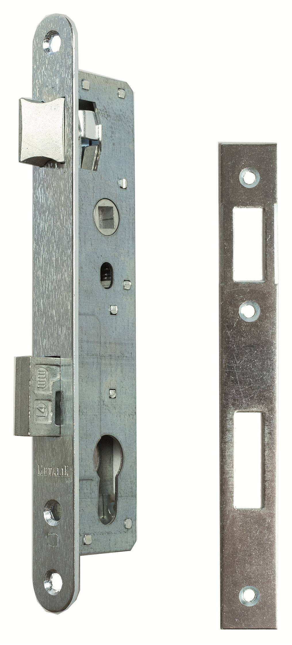 Brosca incastrata pentru usa, 90 mm, zavor reversibil, galvanizata