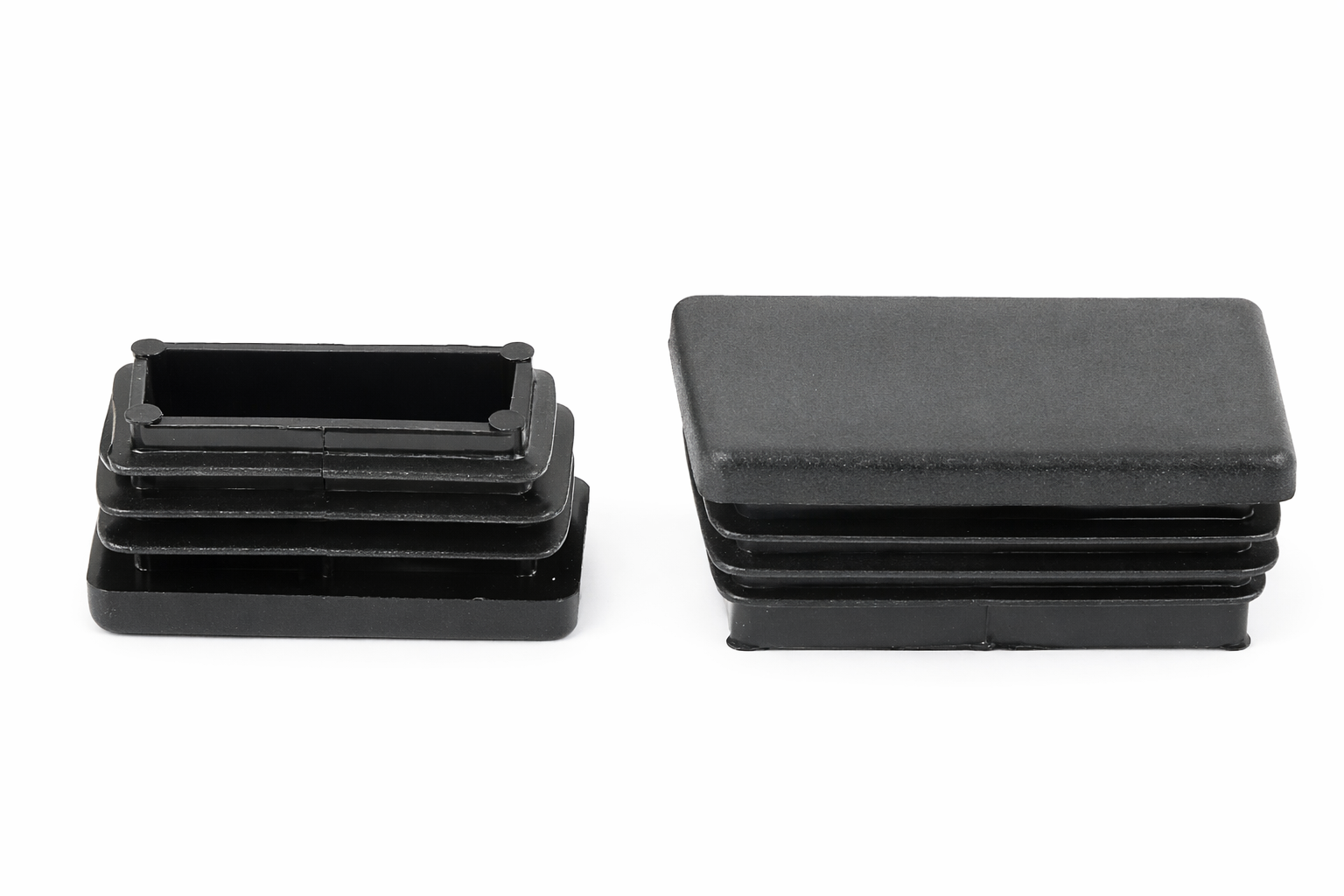 Capac teava rectangulara 27x40 mm, polietilena, negru