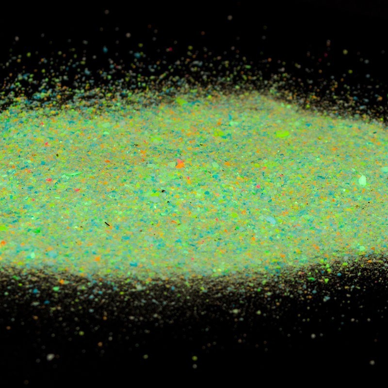 Nisip fosforescent multicolor cu granulatie fina