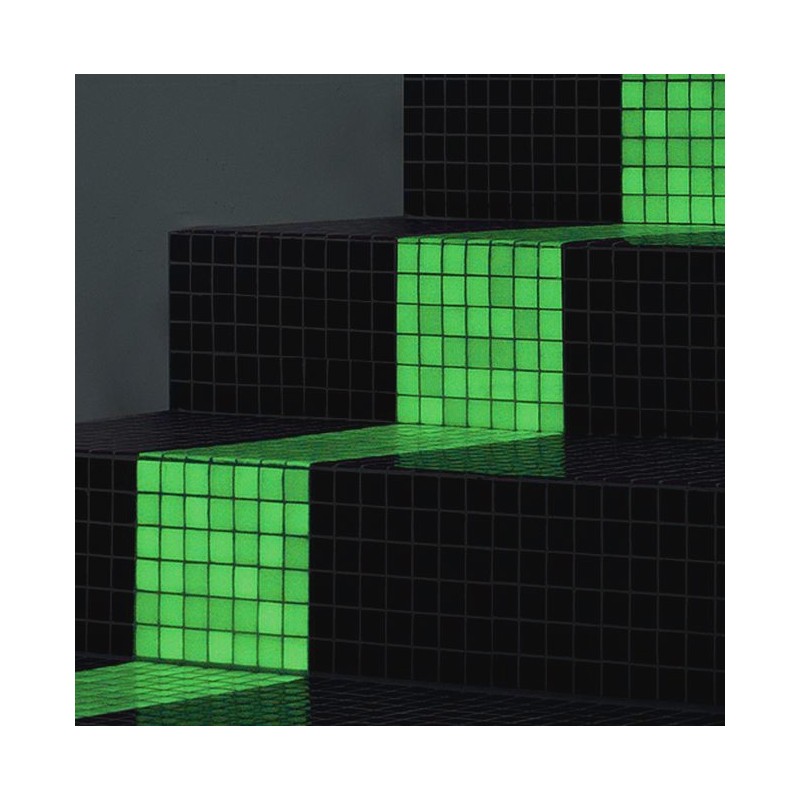 Mozaic fosforescent verde pentru decor glow in the dark, 30x30 cm