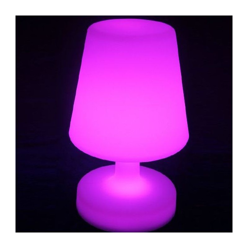 Veioza LED iluminata integral RGBW, telecomanda, 4 moduri iluminare, 25 cm