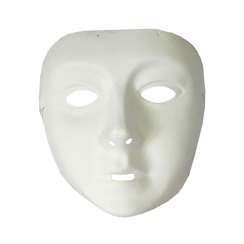 Masca alba pentru copii, unisex, marime universala, carnaval - Glowmania