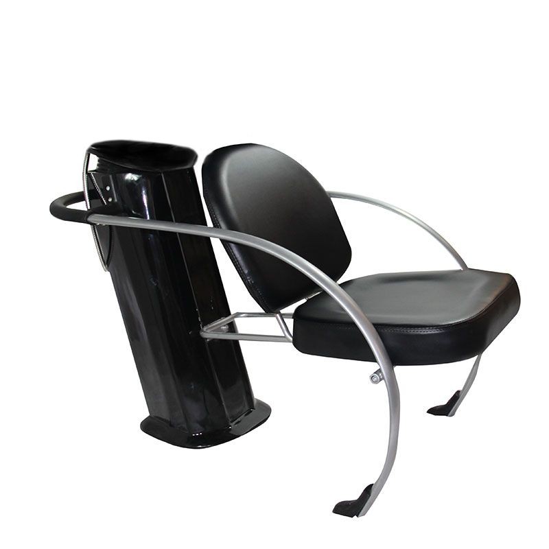 Scaun pentru scafa coafor, material lavabil, manere cromate