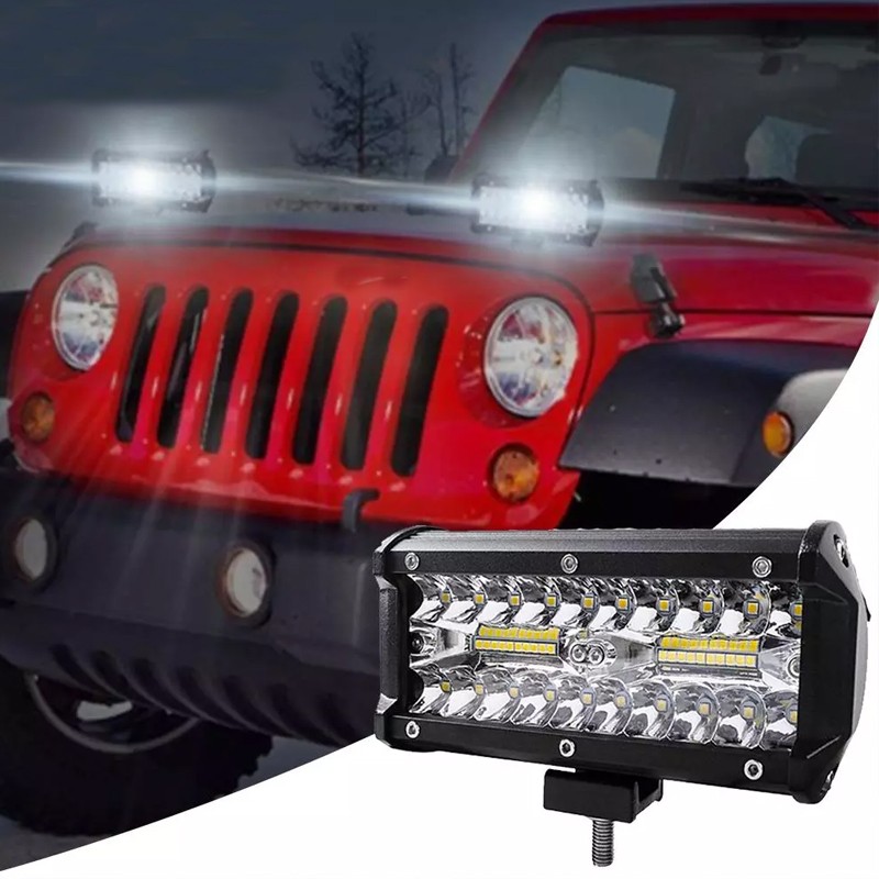 Proiector LED 120W offroad, 40 LED-uri EPISTAR, unghi 60 grade, aluminiu