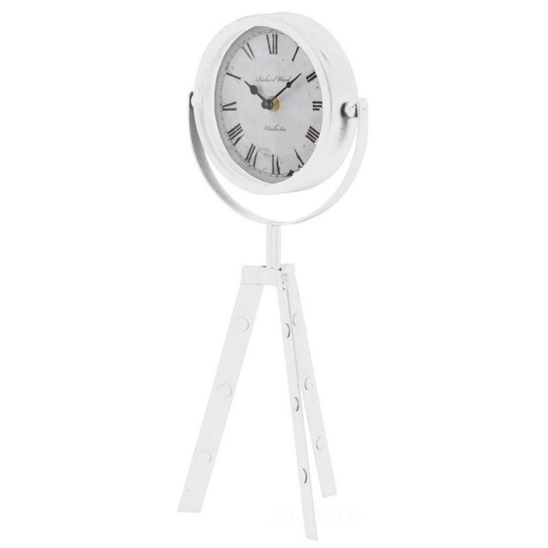 Ceas decorativ de masa, metalic, model vintage, diametru 15 cm