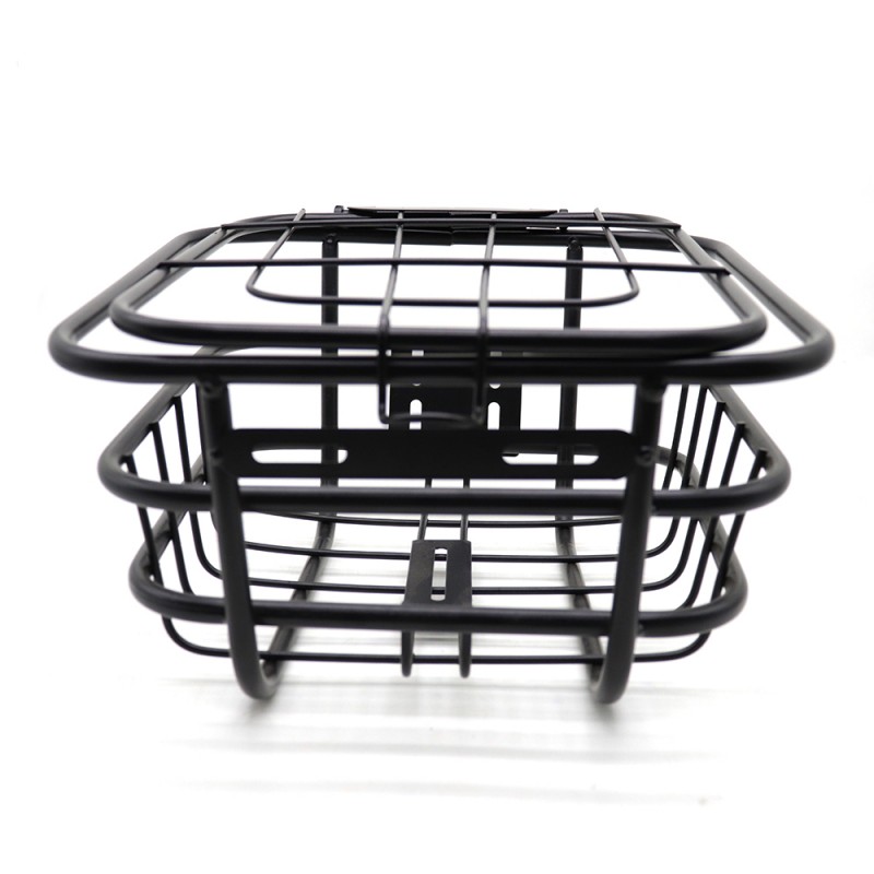 Cos bicicleta, metalic, montare in partea frontala, capac, 30x23x25 cm ...