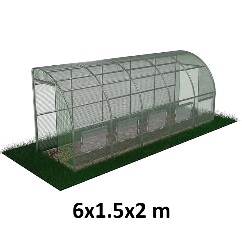 Solar pentru gradina, 6x1,5x2 m, 5 ferestre, intrare dubla, folie PE ...