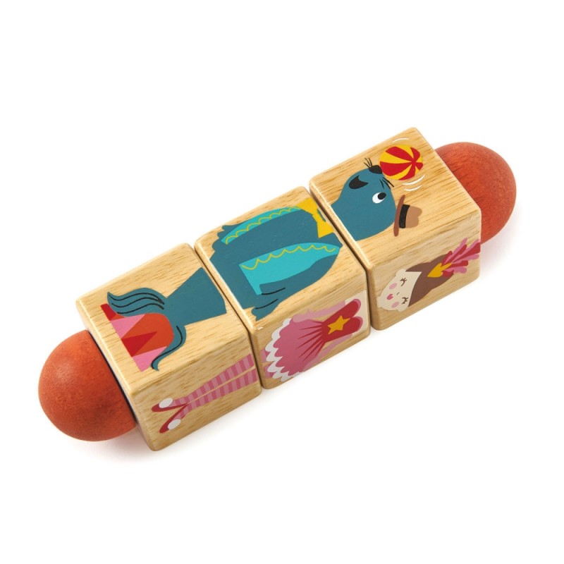 Joc cuburi rotative, La circ, lemn