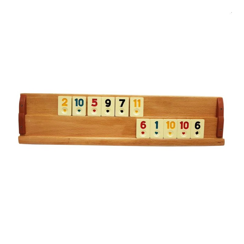 Joc remi din lemn, 2-4 jucatori, 104 piese, table lacuite