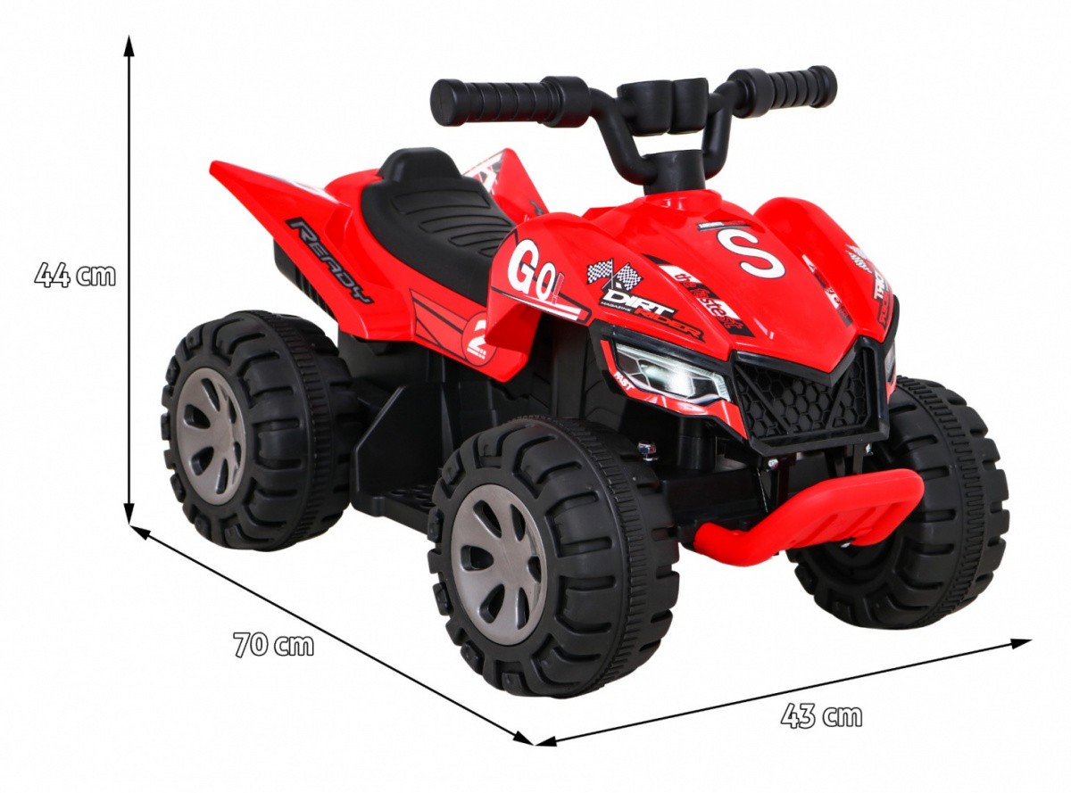 ATV Quad THE FASTEST, 25W, 6V/4,5Ah, roti plastic, angrenaj fata spate ...
