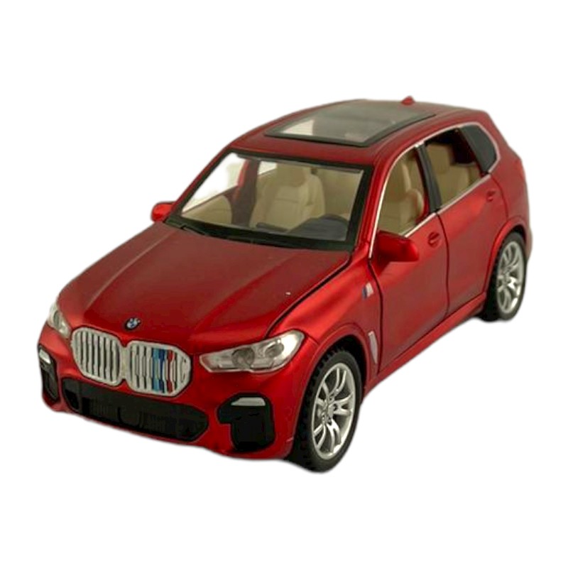 Macheta BMW X5, scara 1:32, usi mobile, faruri si stopuri LED, mecanism ...