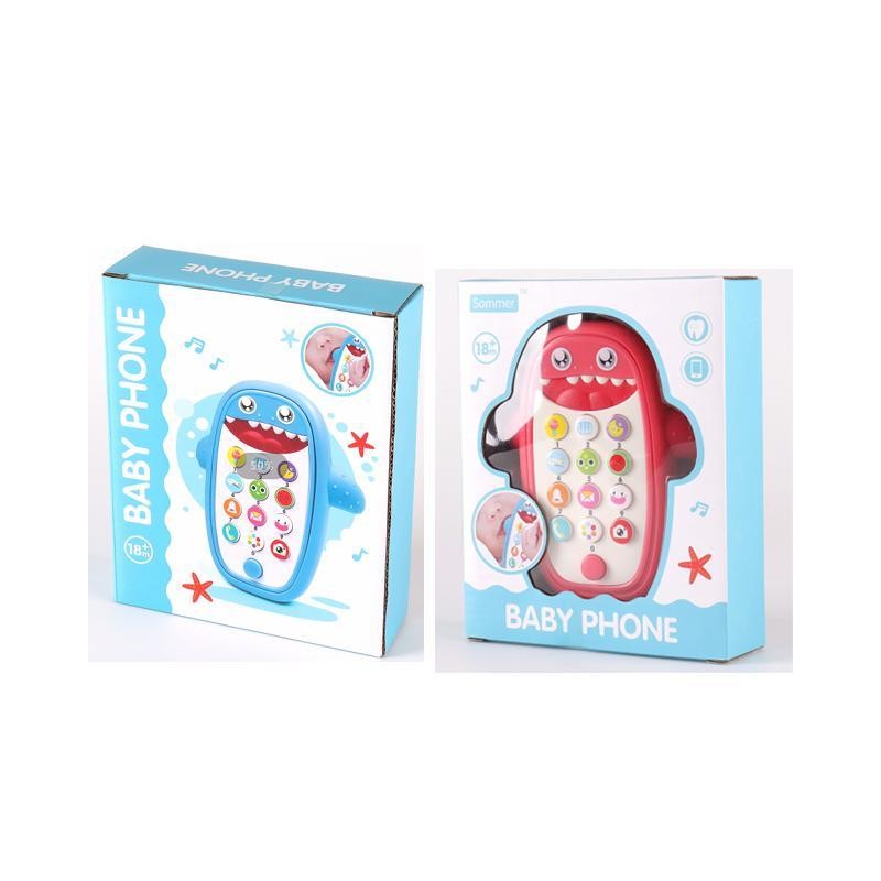 Telefon copii, muzica, sunete si lumini, albastru, cauciuc