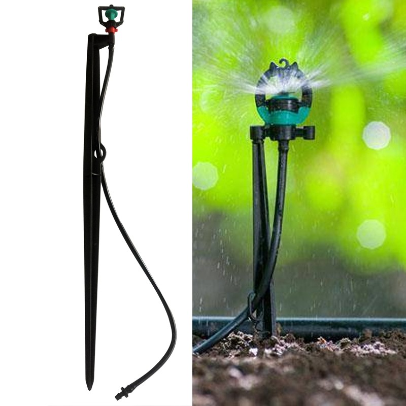 Mini aspersor irigare, rotire 180 de grade, varf 4 mm, debit reglabil