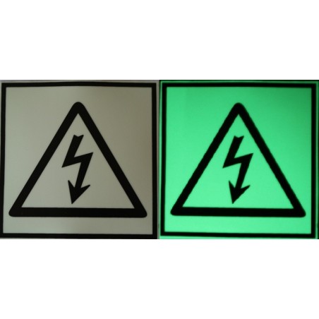 Semn de avertizare Pericol Electrocutare fosforescent