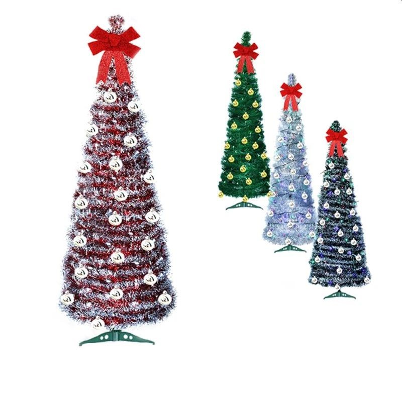 Brad cu luminite si globuri, tip pop-up, inaltime 180 cm